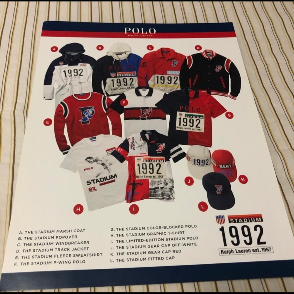Polo Ralph Lauren Stadium 1992 Collection Catalog Car… - Gem